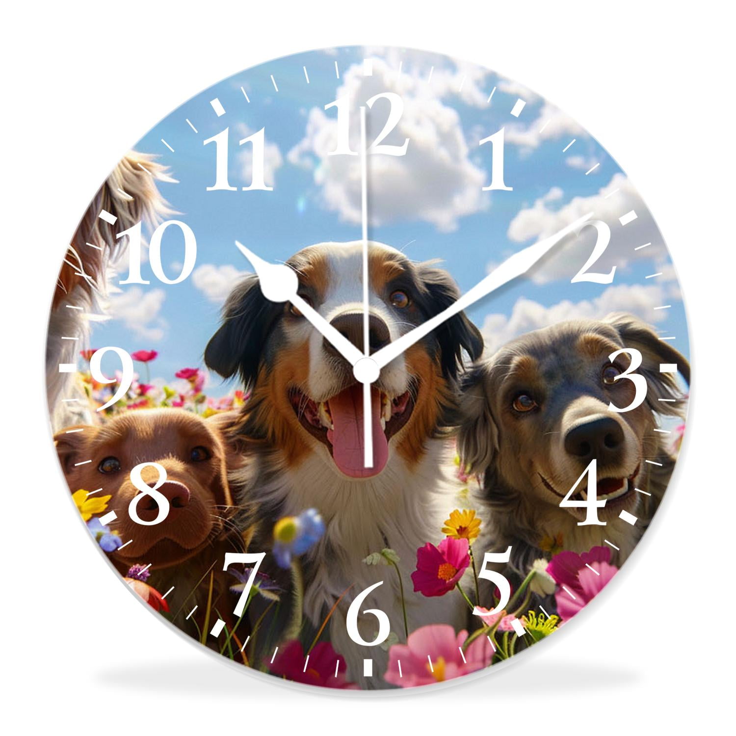 12 Inch Wall Clock Battery Operated Silent Clock Decorative for Office ...