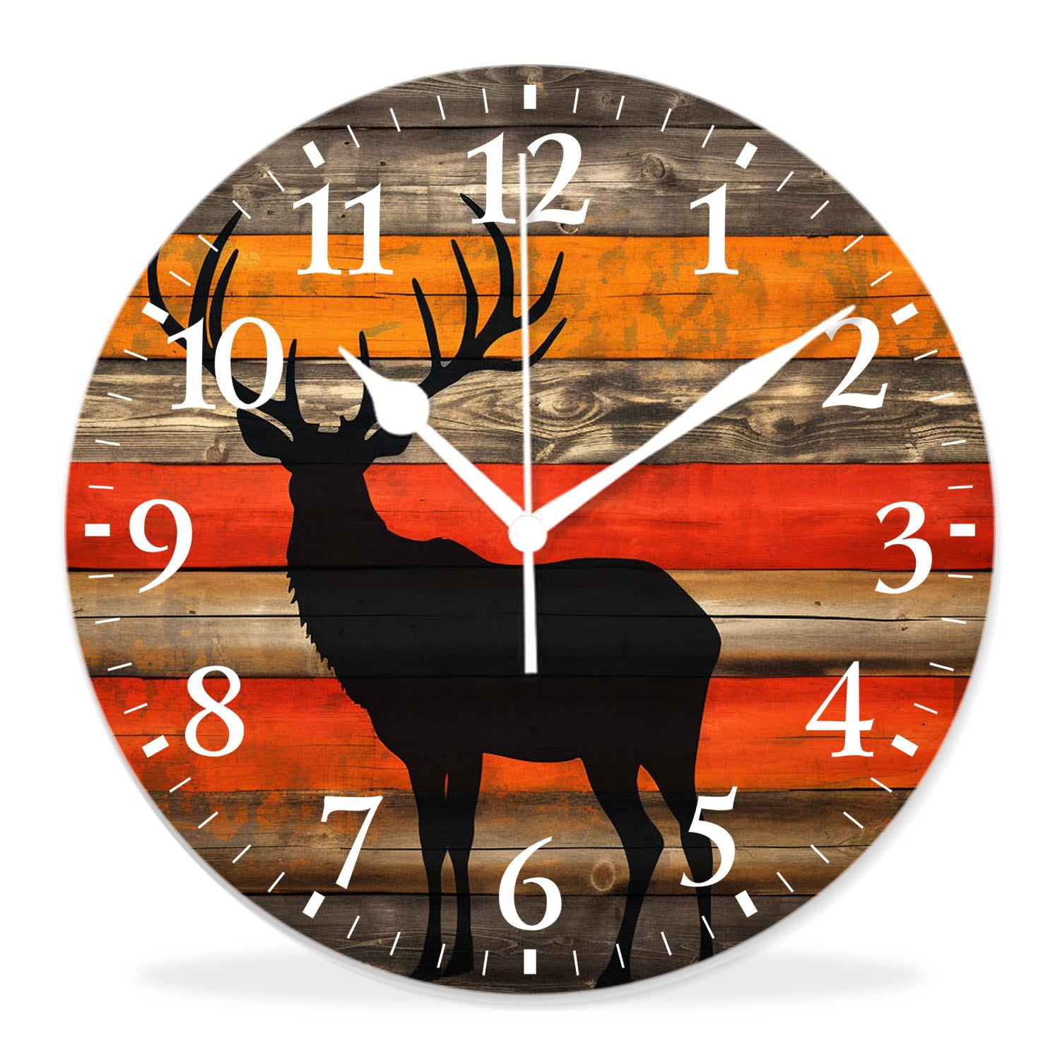 12 Inch Wall Clock Battery Operated Silent Clock Decorative for Office ...