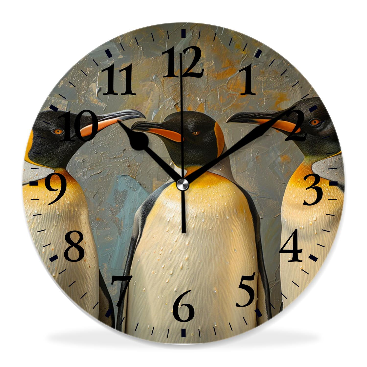 12 Inch Wall Clock Battery Operated Silent Clock Decorative for Office ...