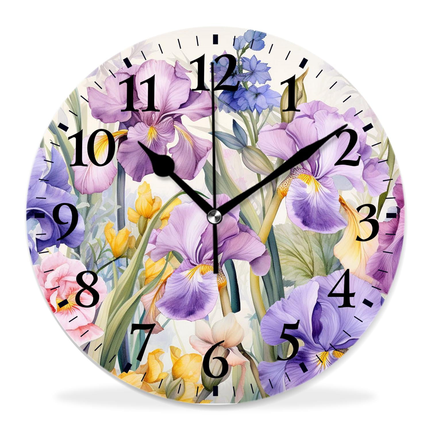 12 Inch Wall Clock Battery Operated Silent Clock Decorative for Office ...