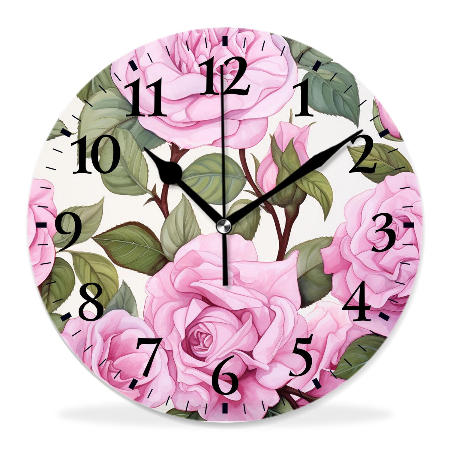 12 Inch Wall Clock Battery Operated Silent Clock Decorative for Office ...