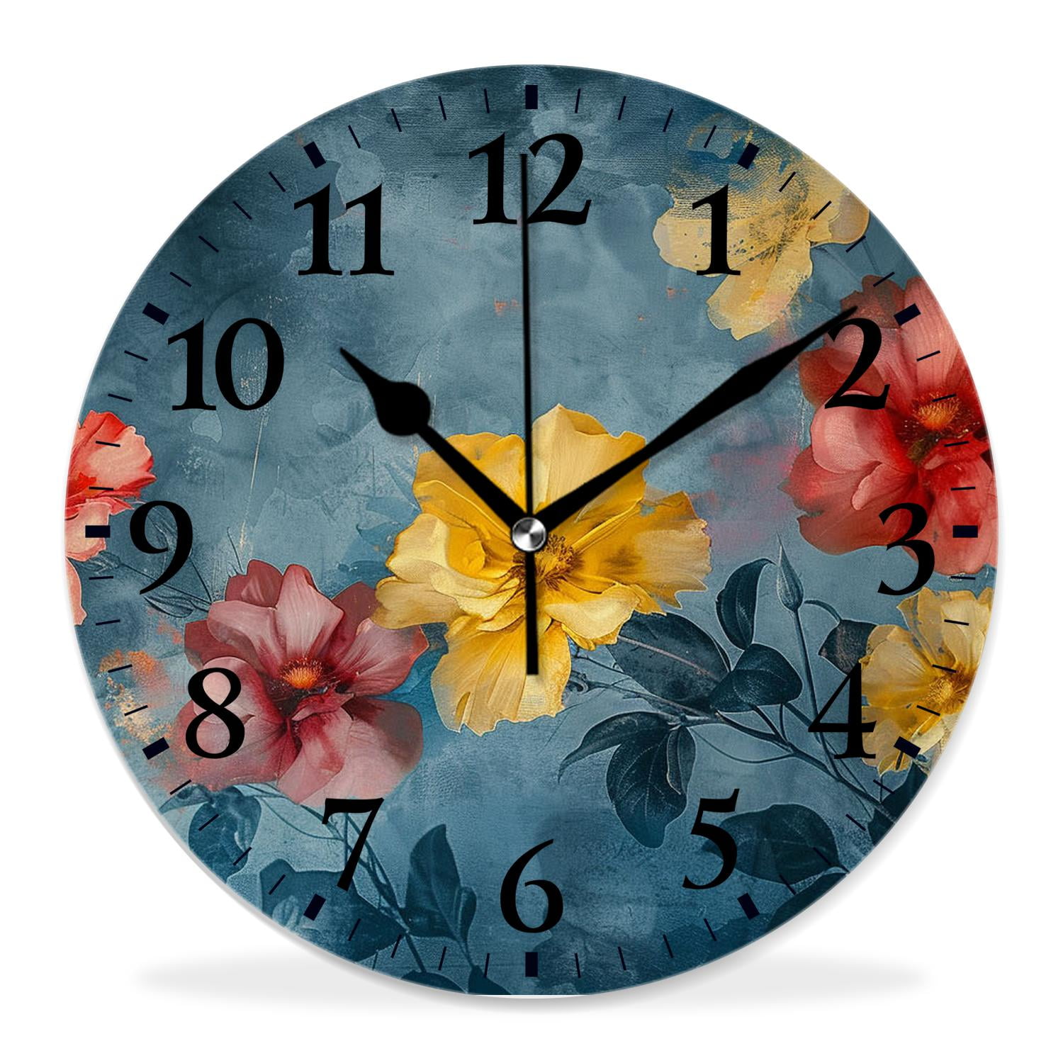 12 Inch Wall Clock Battery Operated Silent Clock Decorative for Office ...