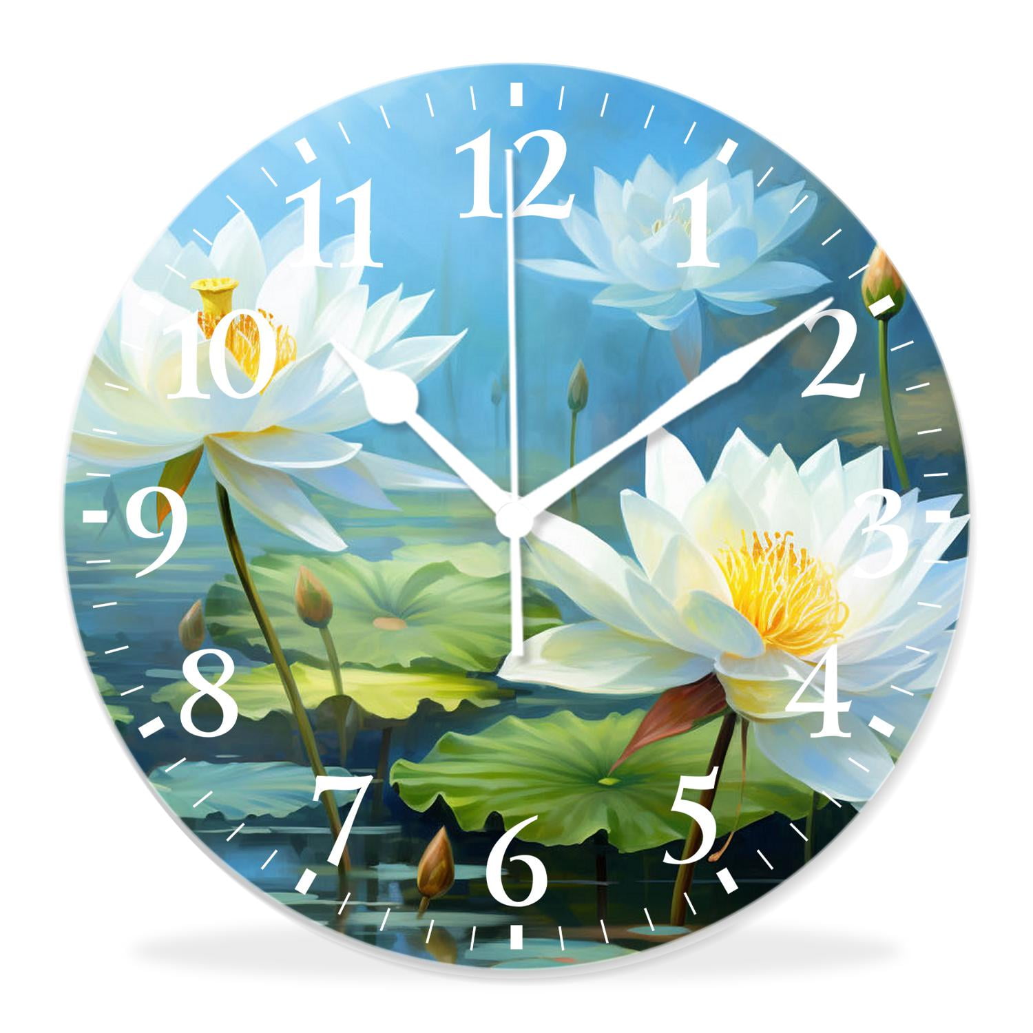 12 Inch Wall Clock Battery Operated Silent Clock Decorative for Office ...
