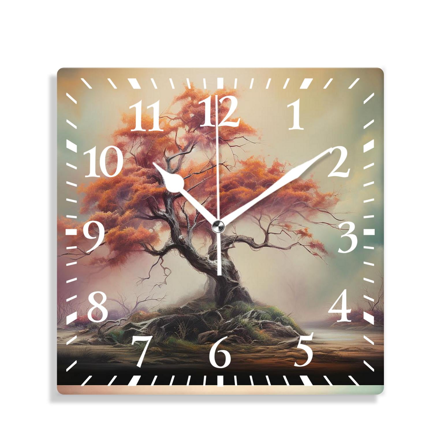 12 Inch Wall Clock Battery Operated Silent Clock Decorative for Office ...