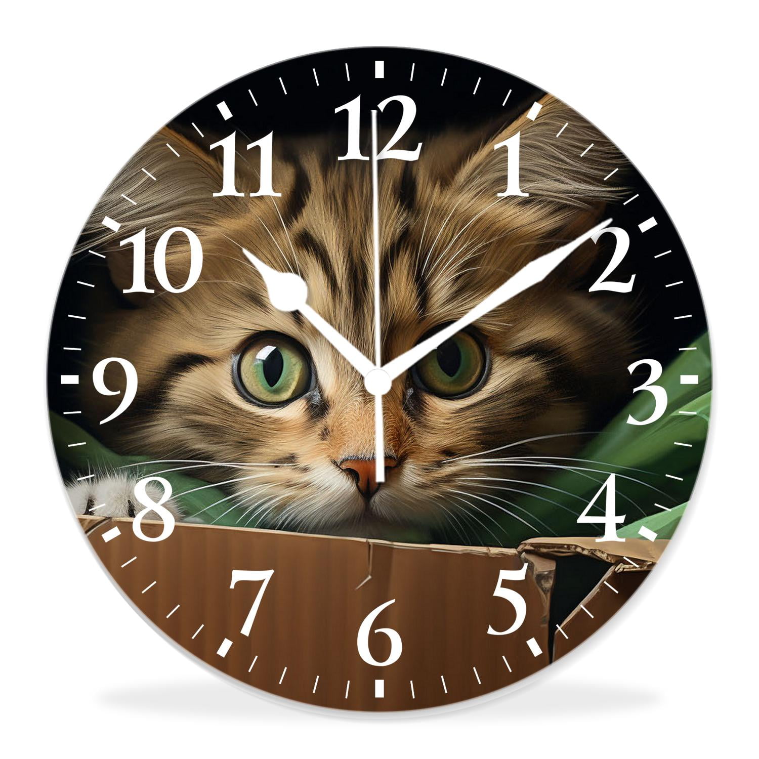 12 Inch Wall Clock Battery Operated Silent Clock Decorative for Office ...