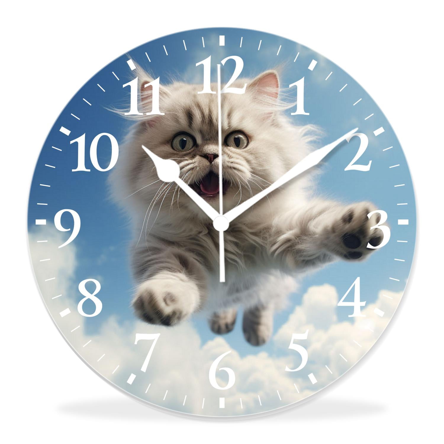 12 Inch Wall Clock Battery Operated Silent Clock Decorative for Office ...