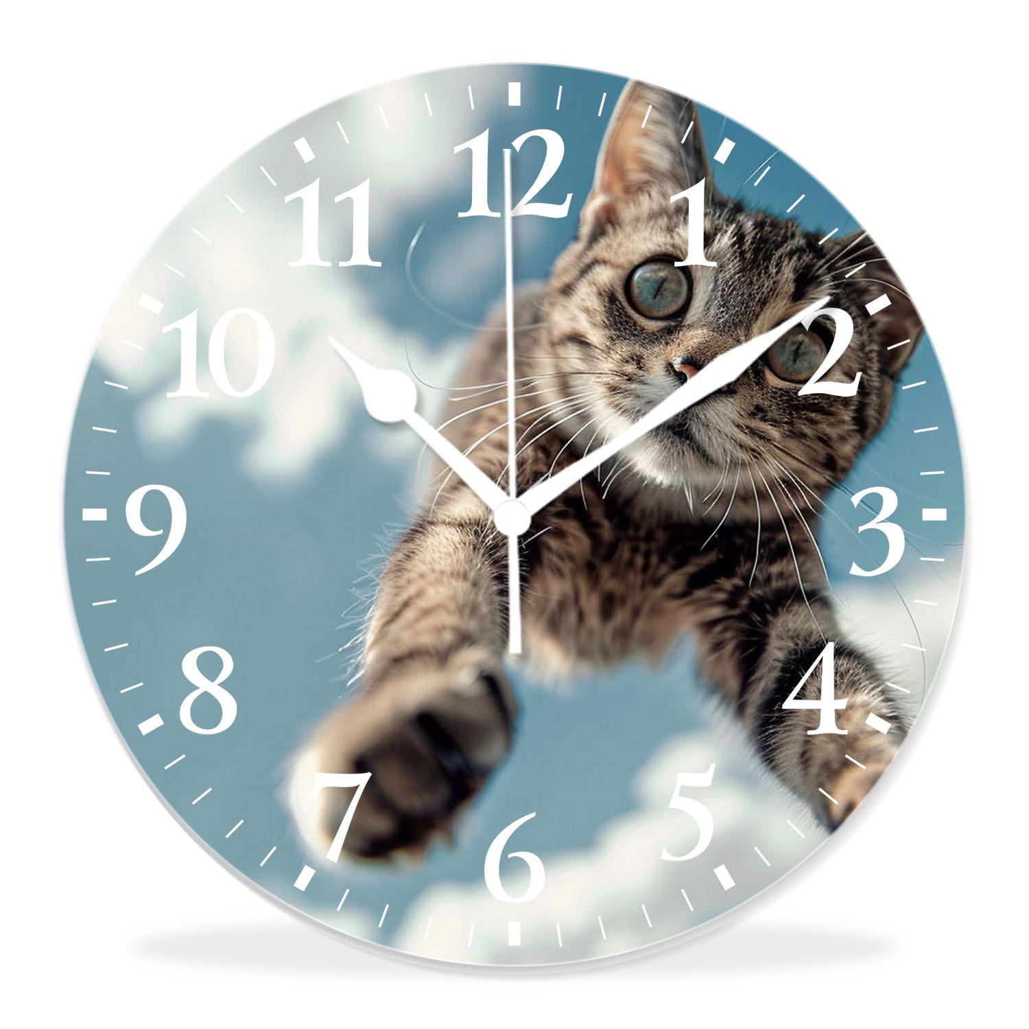 12 Inch Wall Clock Battery Operated Silent Clock Decorative for Office ...