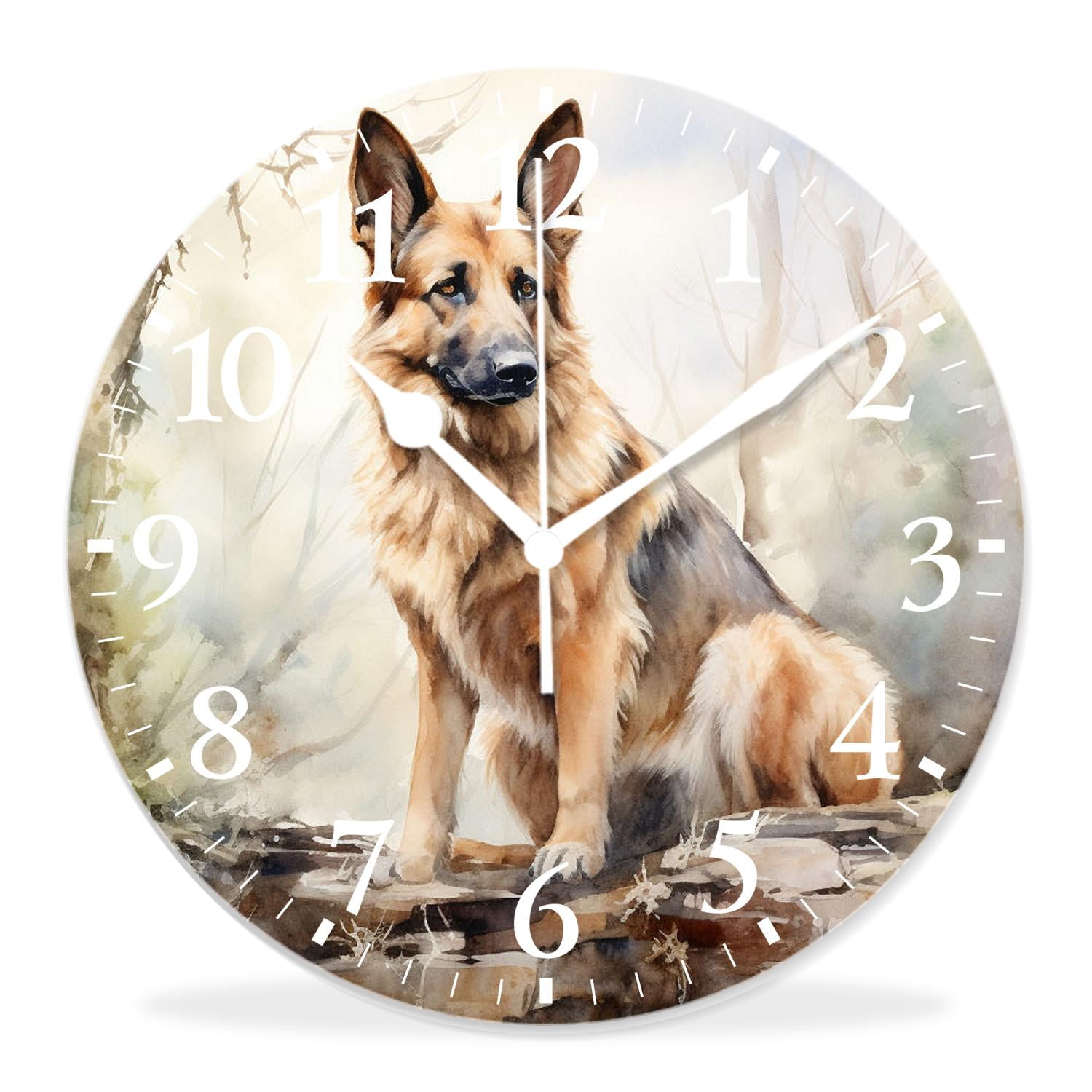 12 Inch Wall Clock Battery Operated Silent Clock Decorative for Office ...