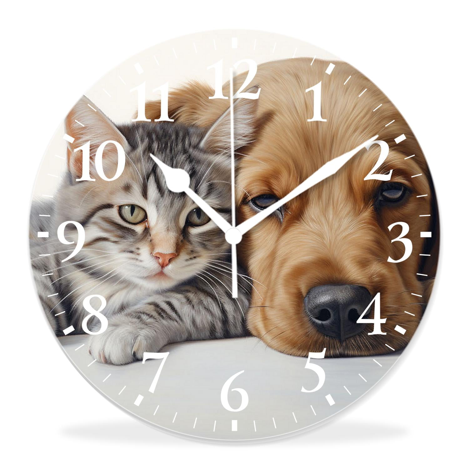 12 Inch Wall Clock Battery Operated Silent Clock Decorative for Office ...