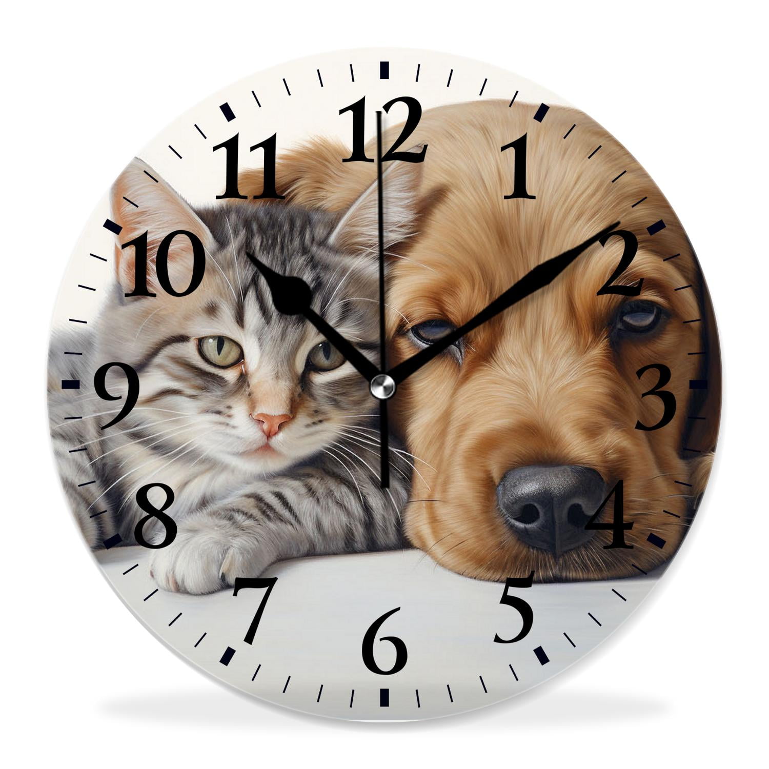 12 Inch Wall Clock Battery Operated Silent Clock Decorative for Office ...