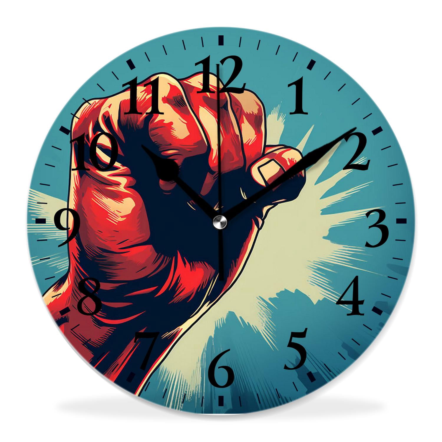 12 Inch Wall Clock Battery Operated Silent Clock Decorative for Office ...