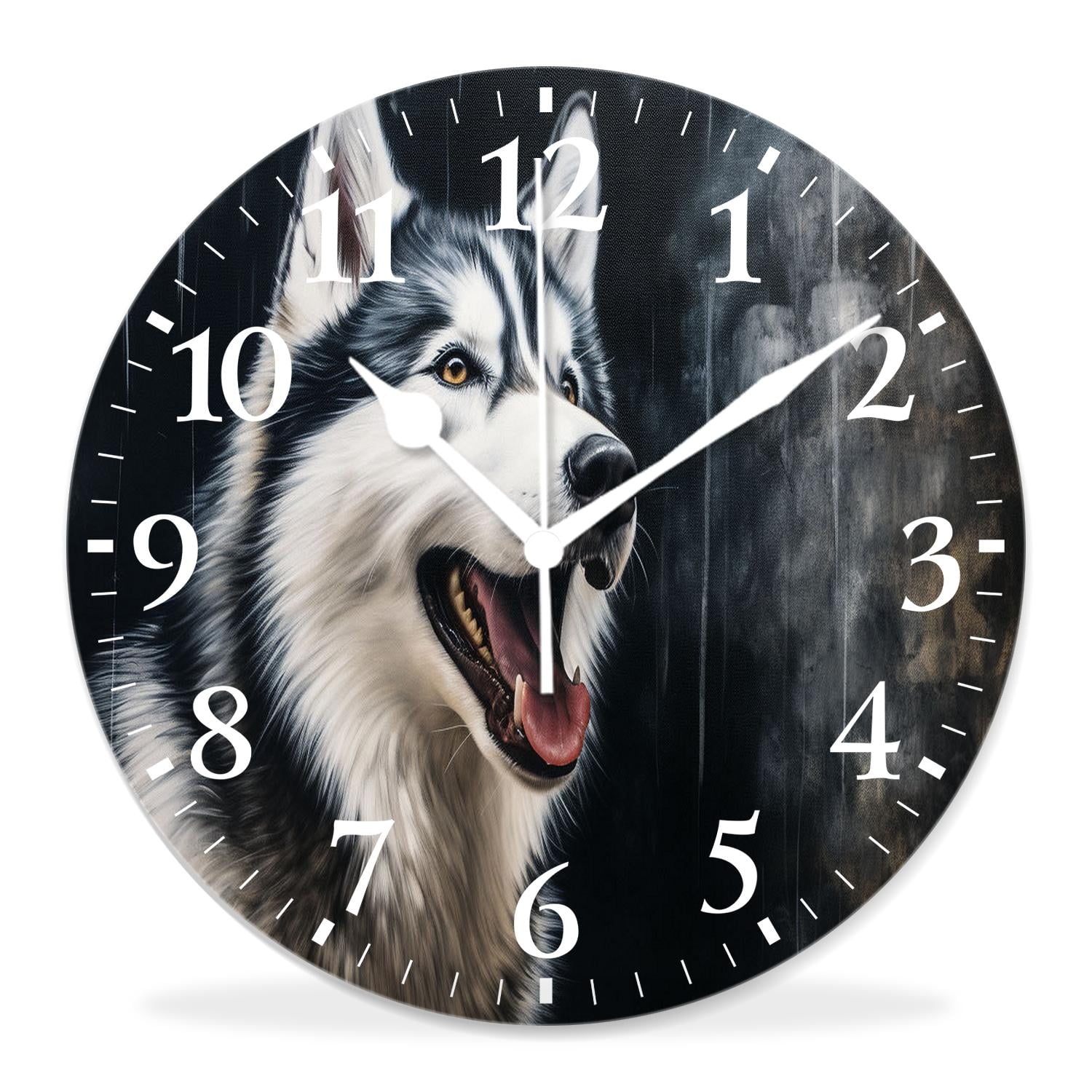 12 Inch Wall Clock Battery Operated Silent Clock Decorative for Office ...