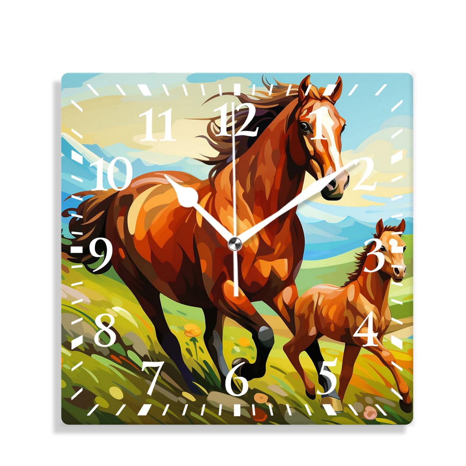 12 Inch Wall Clock Battery Operated Silent Clock Decorative for Office ...