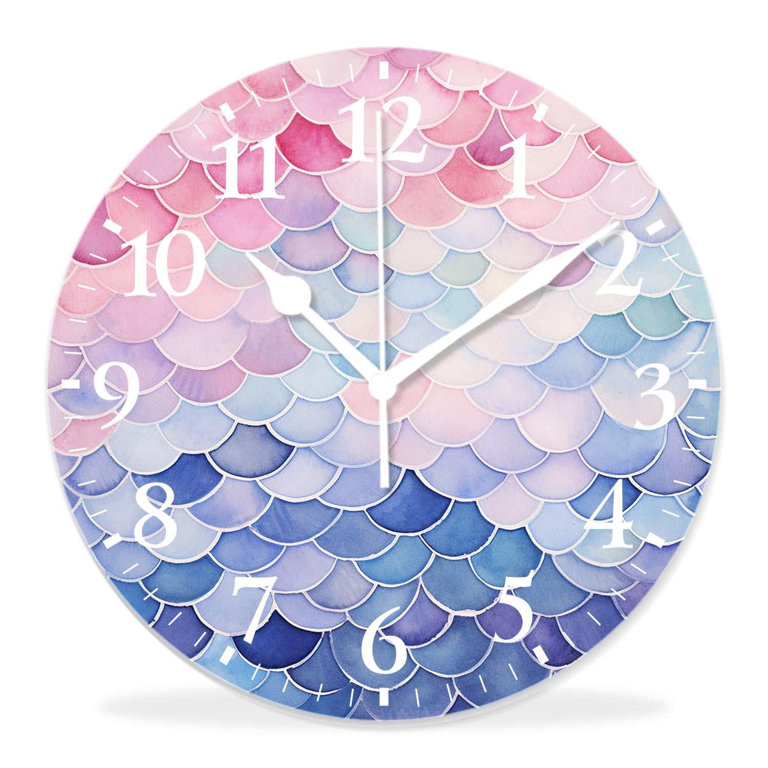 12 Inch Wall Clock Battery Operated Silent Clock Decorative for Office ...
