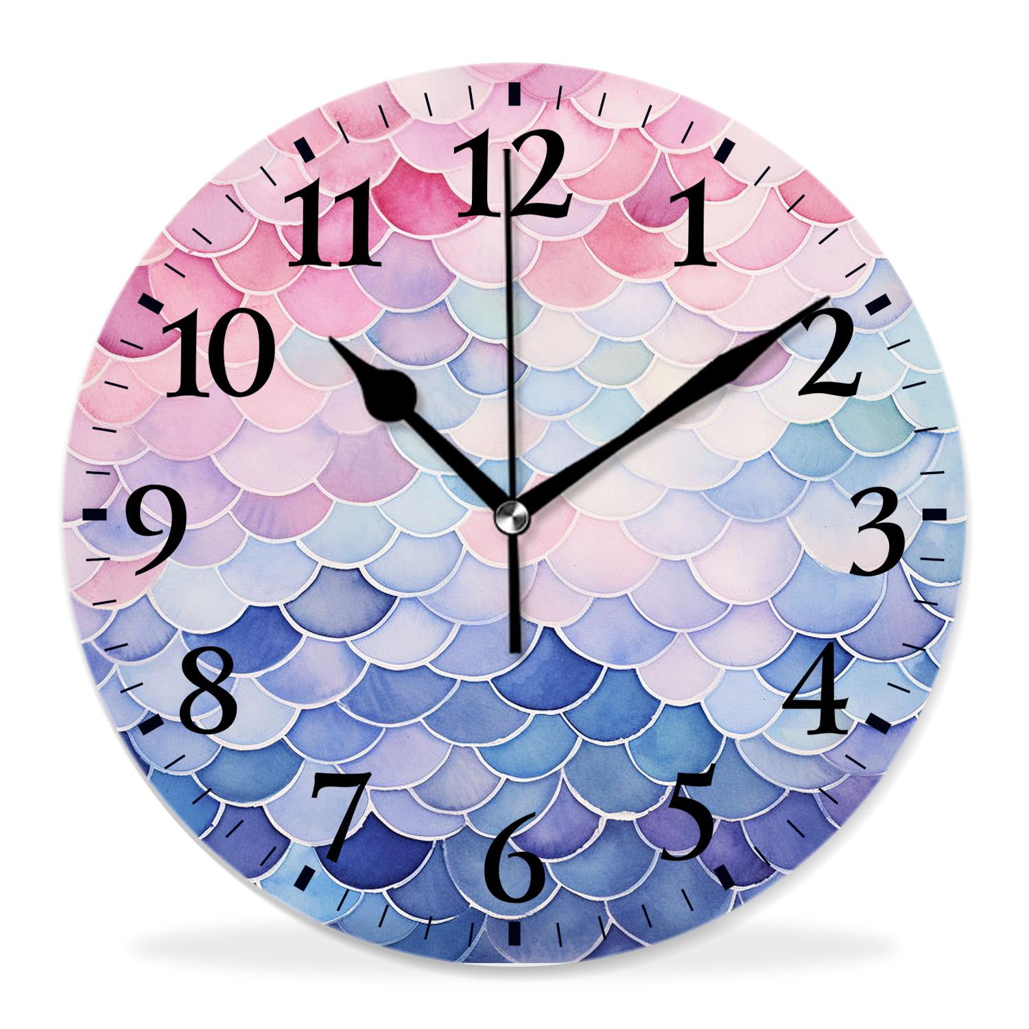 12 Inch Wall Clock Battery Operated Silent Clock Decorative for Office ...