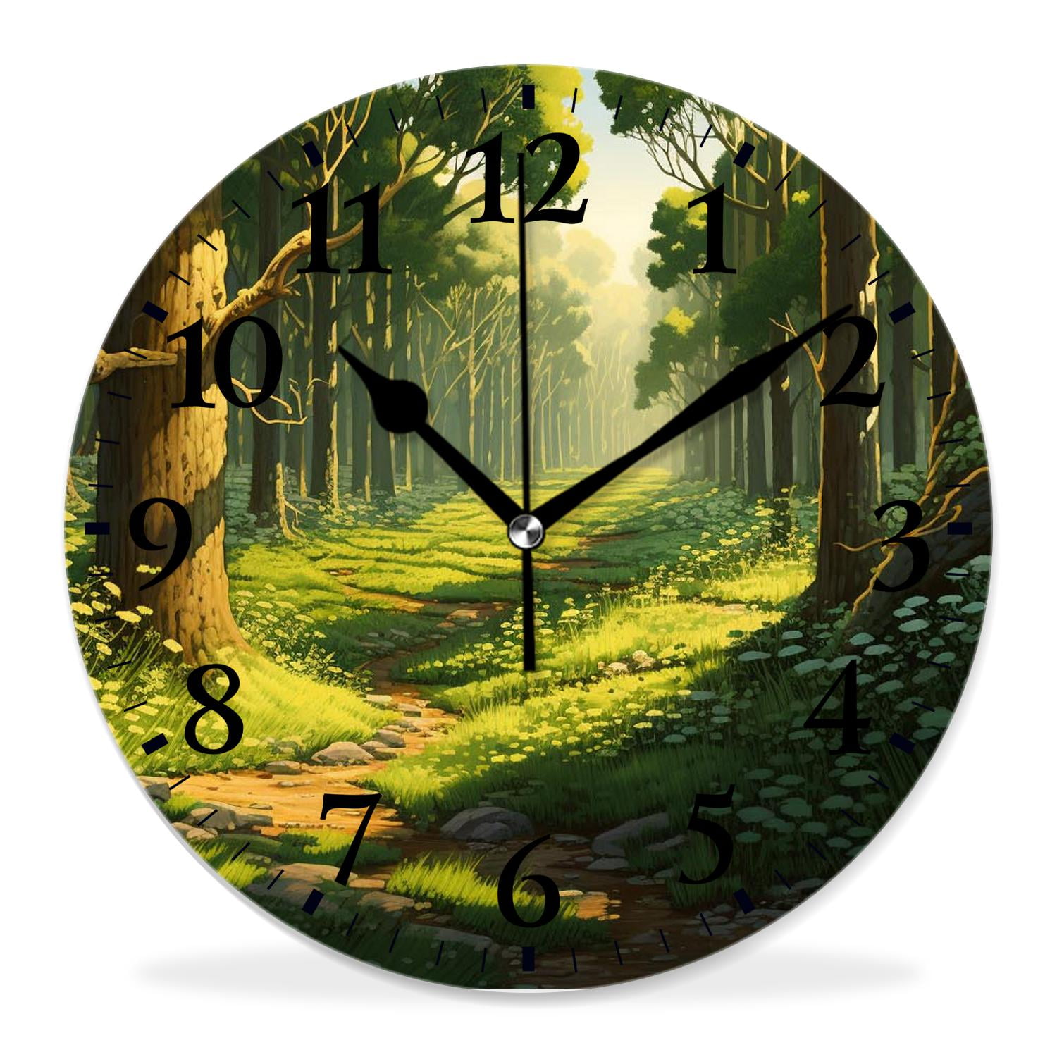 12 Inch Wall Clock Battery Operated Silent Clock Decorative for Office, Kitchen, Outdoor, Living ...