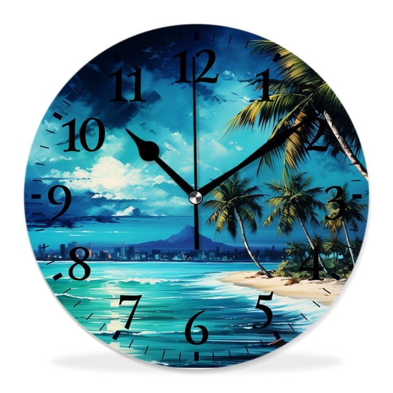 12 Inch Wall Clock Battery Operated Silent Clock Decorative for Office ...