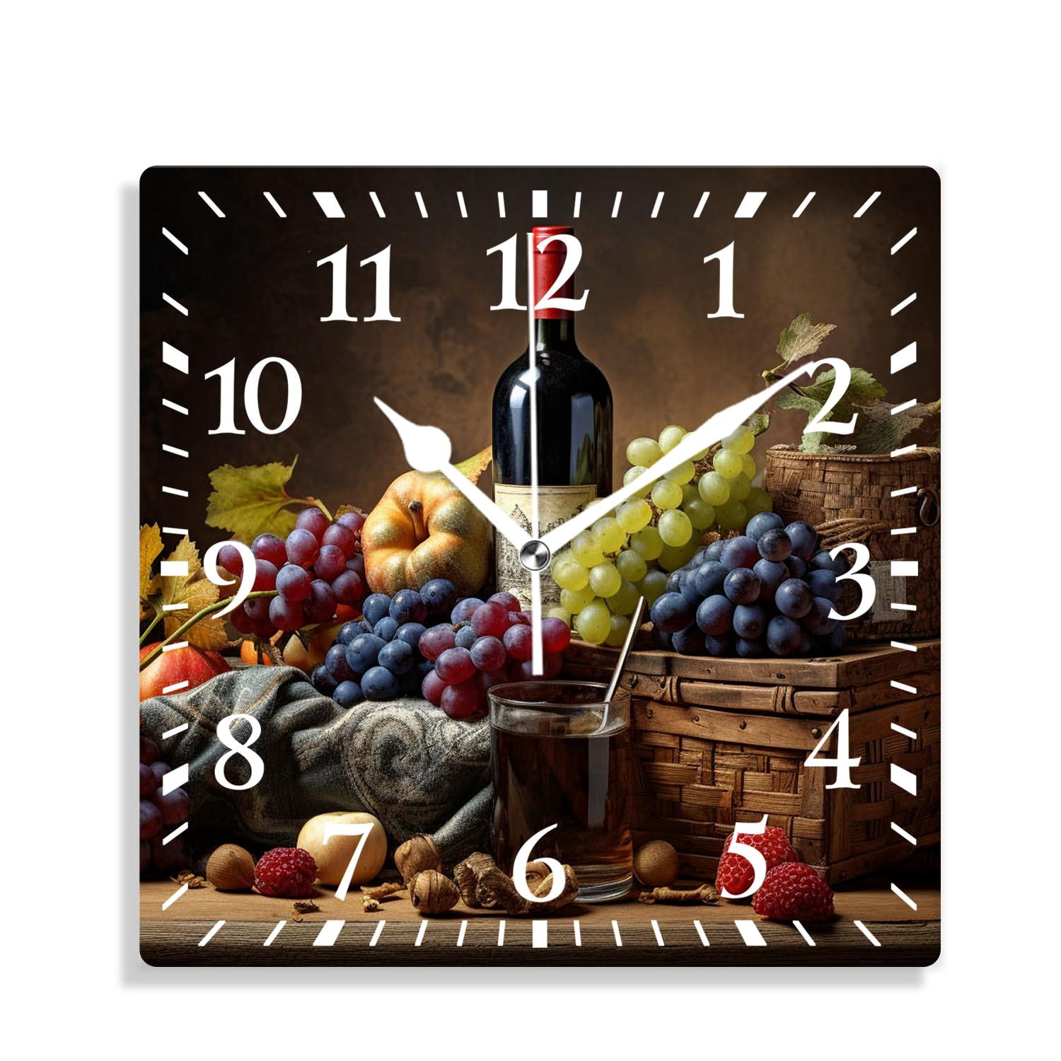 12 Inch Wall Clock Battery Operated Silent Clock Decorative for Office ...