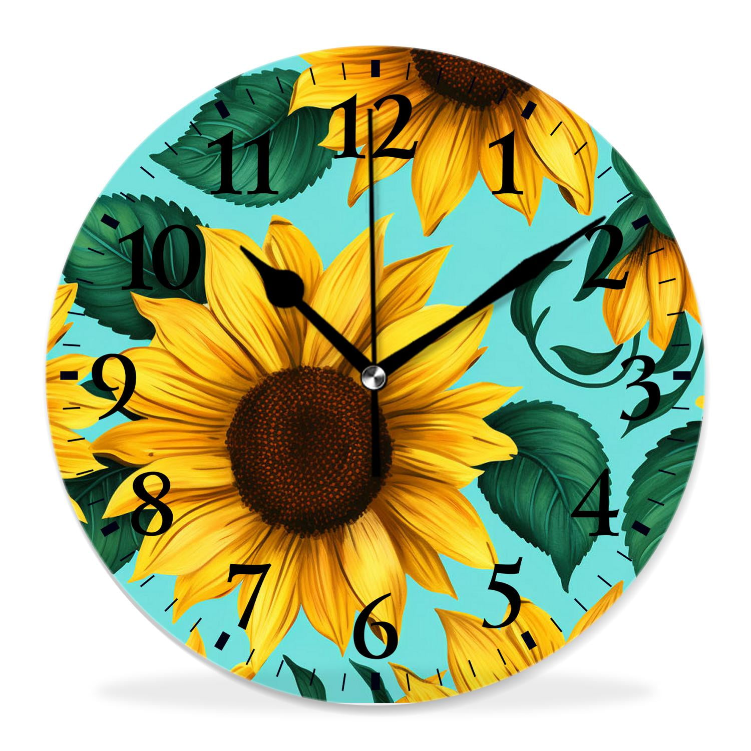 12 Inch Wall Clock Battery Operated Silent Clock Decorative for Office ...