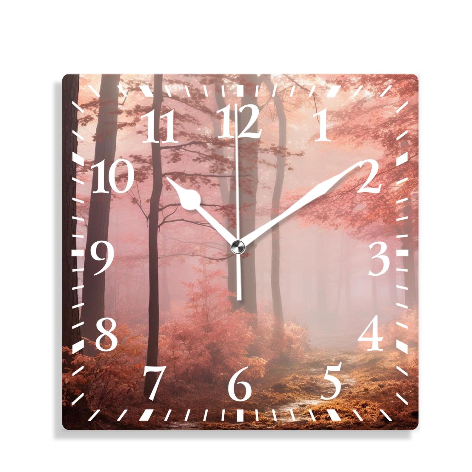 12 Inch Wall Clock Battery Operated Silent Clock Decorative for Office ...