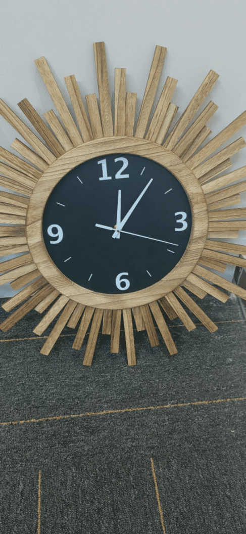 12 Inch Wall Clock, Battery Operated Silent Non Ticking, Rustic Wood ...