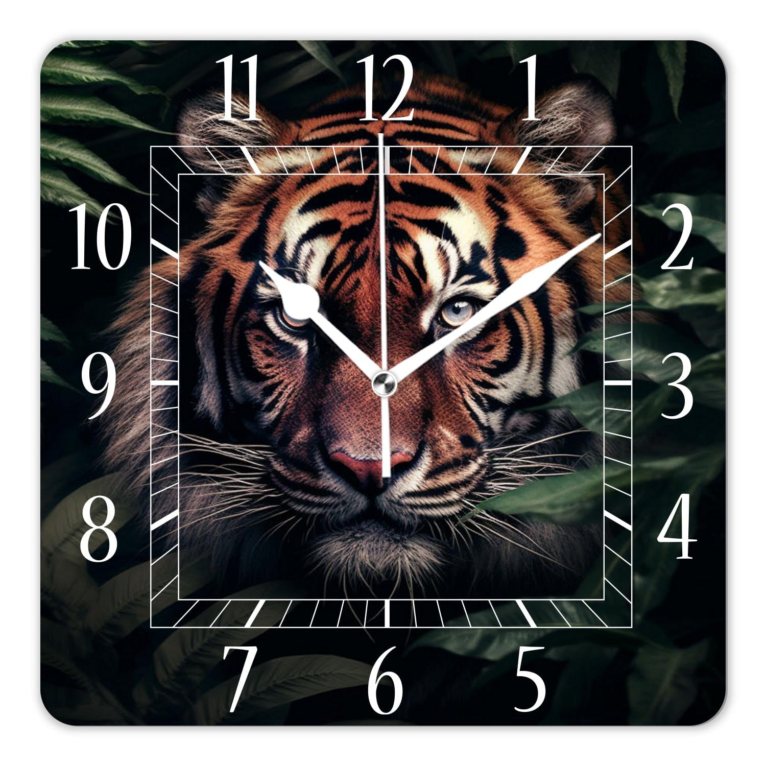 12 Inch Wall Clock Battery Operated Square Clock Decorative for Office, Kitchen, Outdoor, Living ...