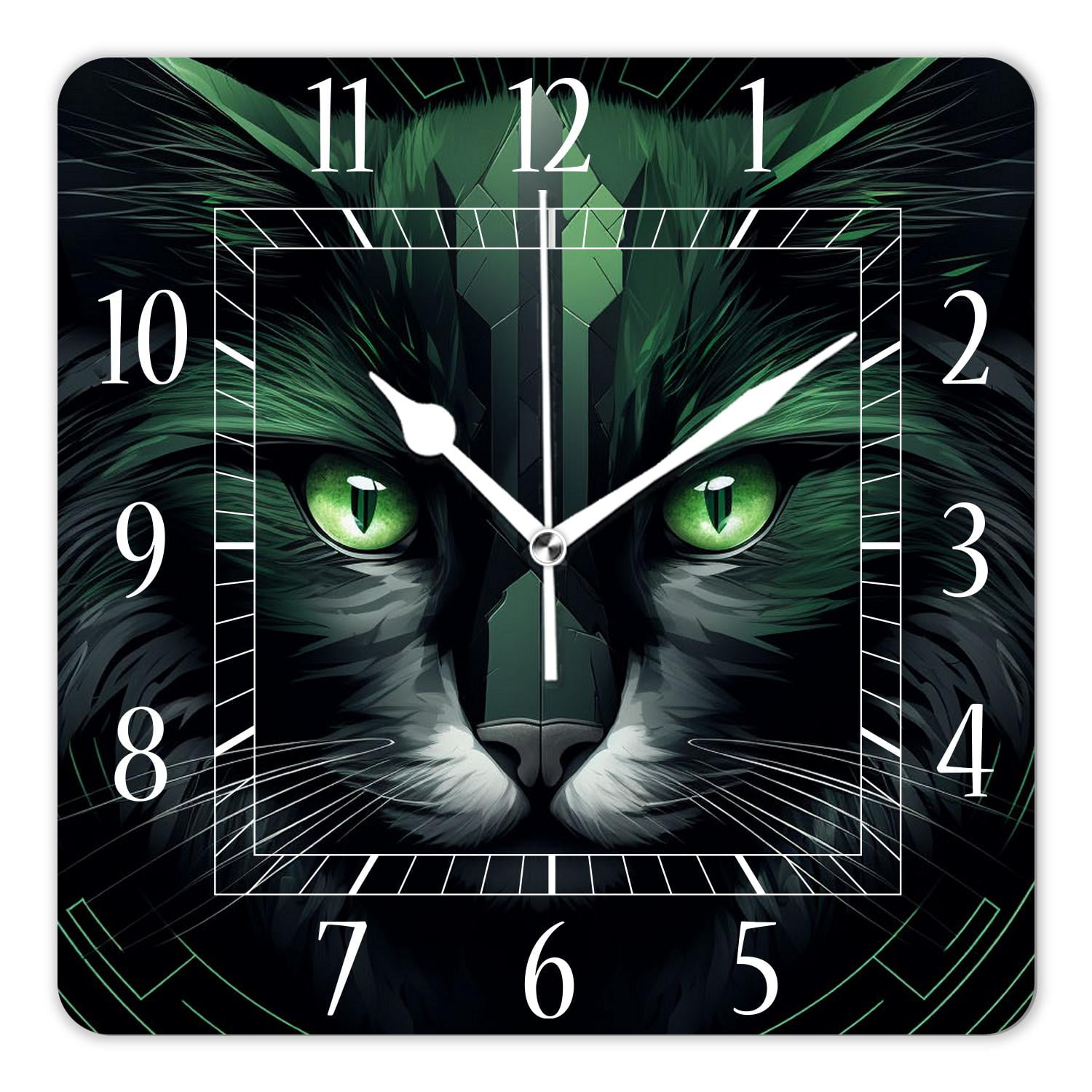 12 Inch Wall Clock Battery Operated Square Clock Decorative for Office ...