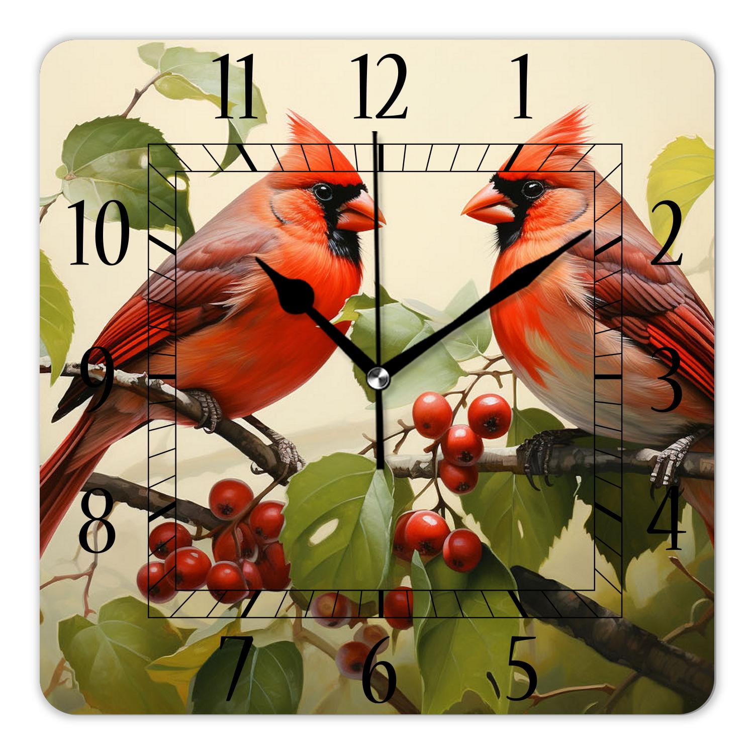 12 Inch Wall Clock Battery Operated Square Clock Decorative for Office ...