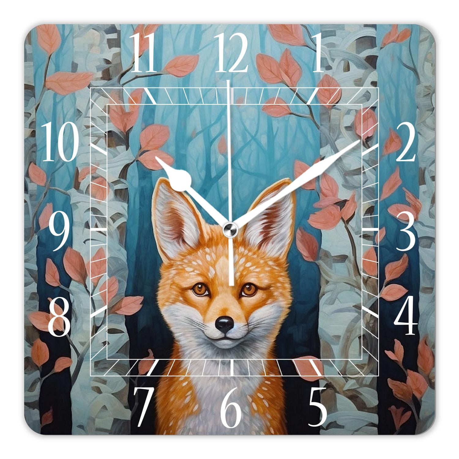 12 Inch Wall Clock Battery Operated Square Clock Decorative for Office ...