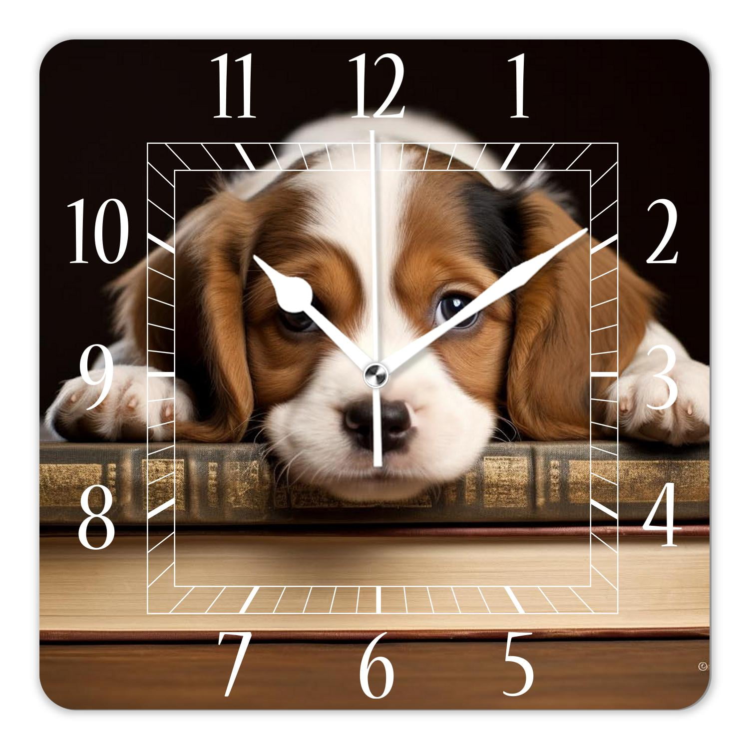 12 Inch Wall Clock Battery Operated Square Clock Decorative for Office ...