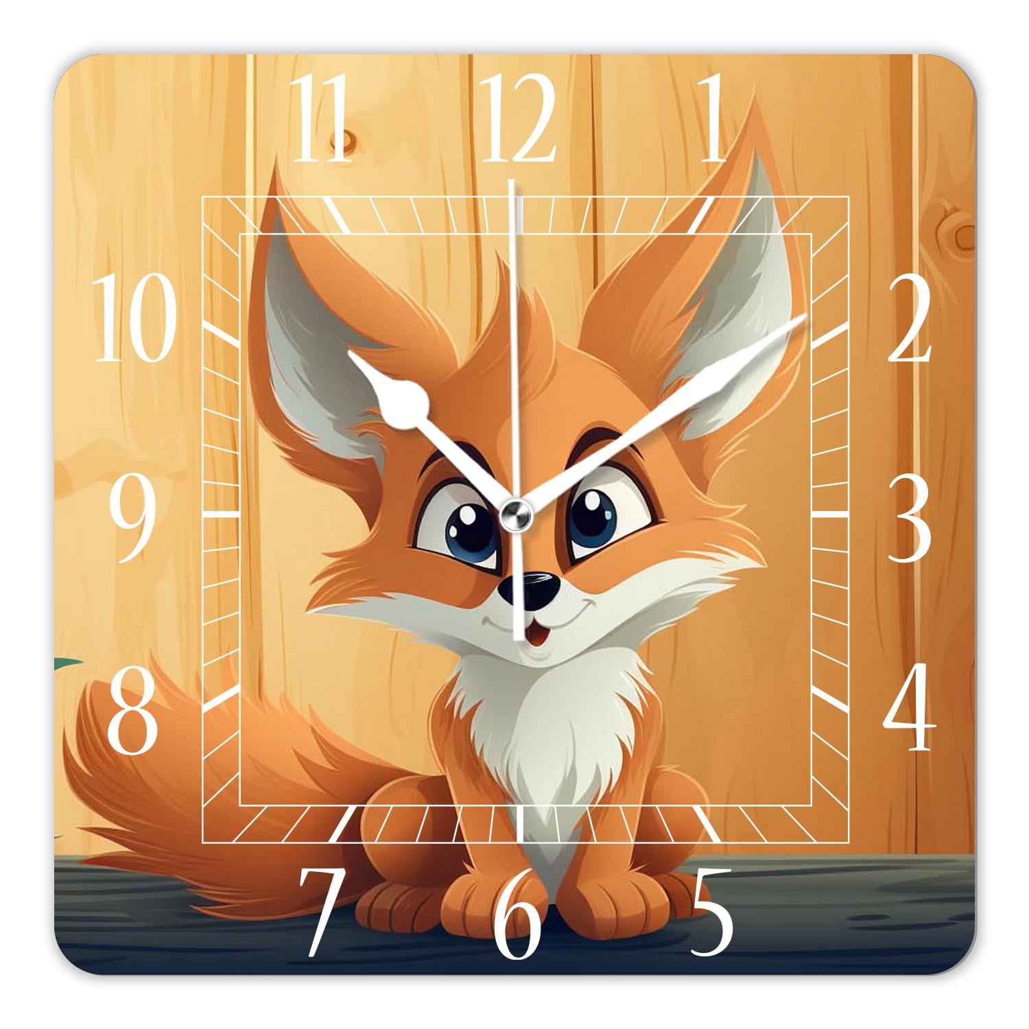 12 Inch Wall Clock Battery Operated Square Clock Decorative for Office ...