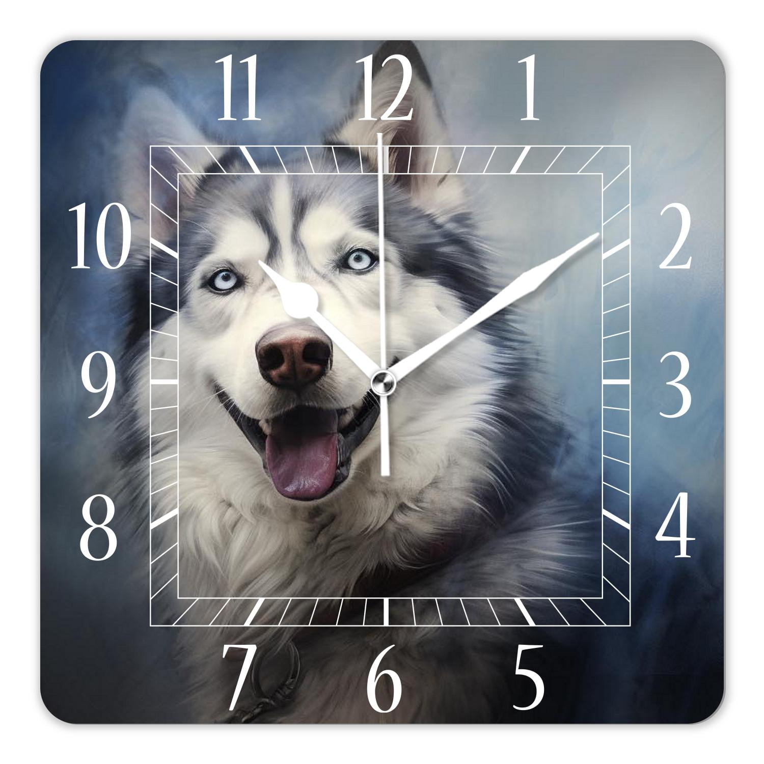 12 Inch Wall Clock Battery Operated Square Clock Decorative for Office ...