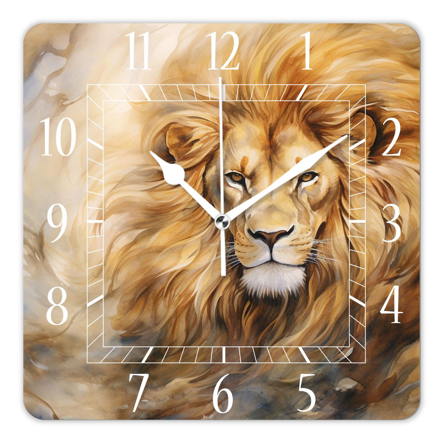12 Inch Wall Clock Battery Operated Square Clock Decorative for Office ...