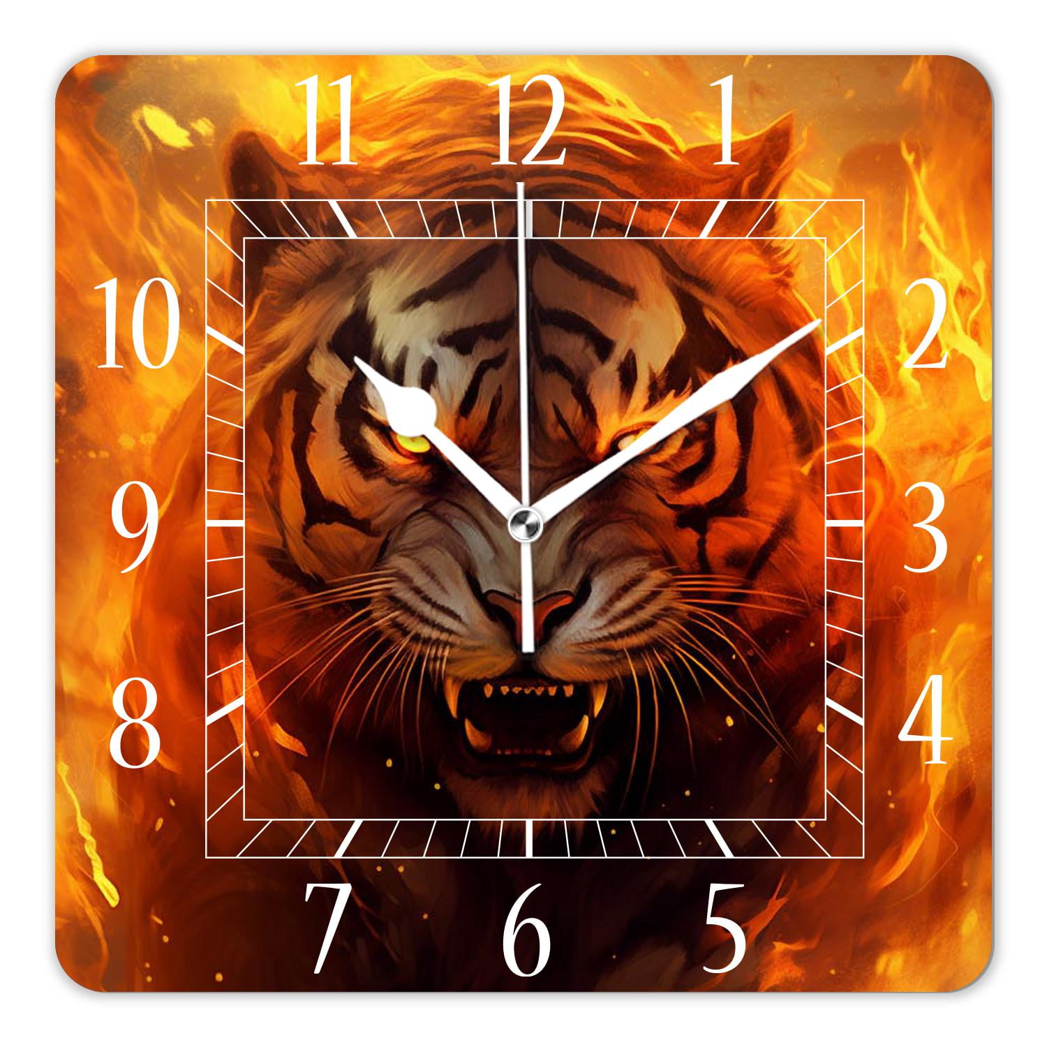 12 Inch Wall Clock Battery Operated Square Clock Decorative for Office ...