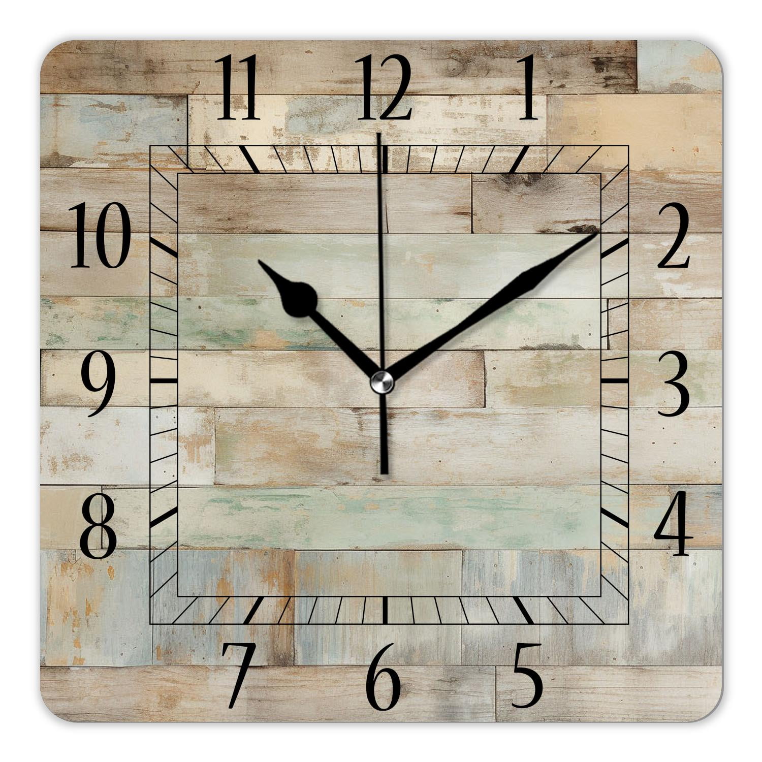 12 Inch Wall Clock Battery Operated Square Clock Decorative for Office ...