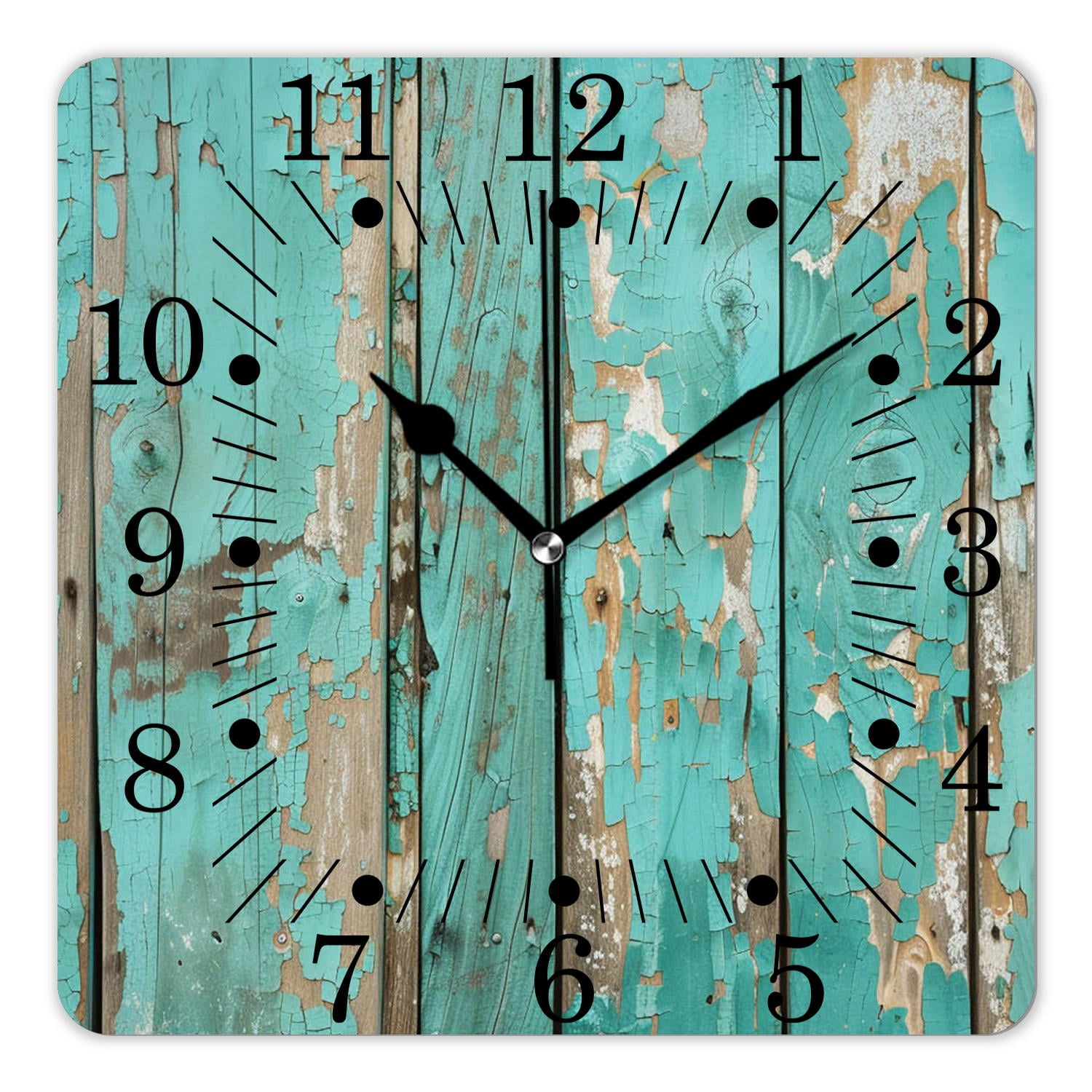 12 Inch Wall Clock Battery Operated Square Clock for Office, Kitchen ...