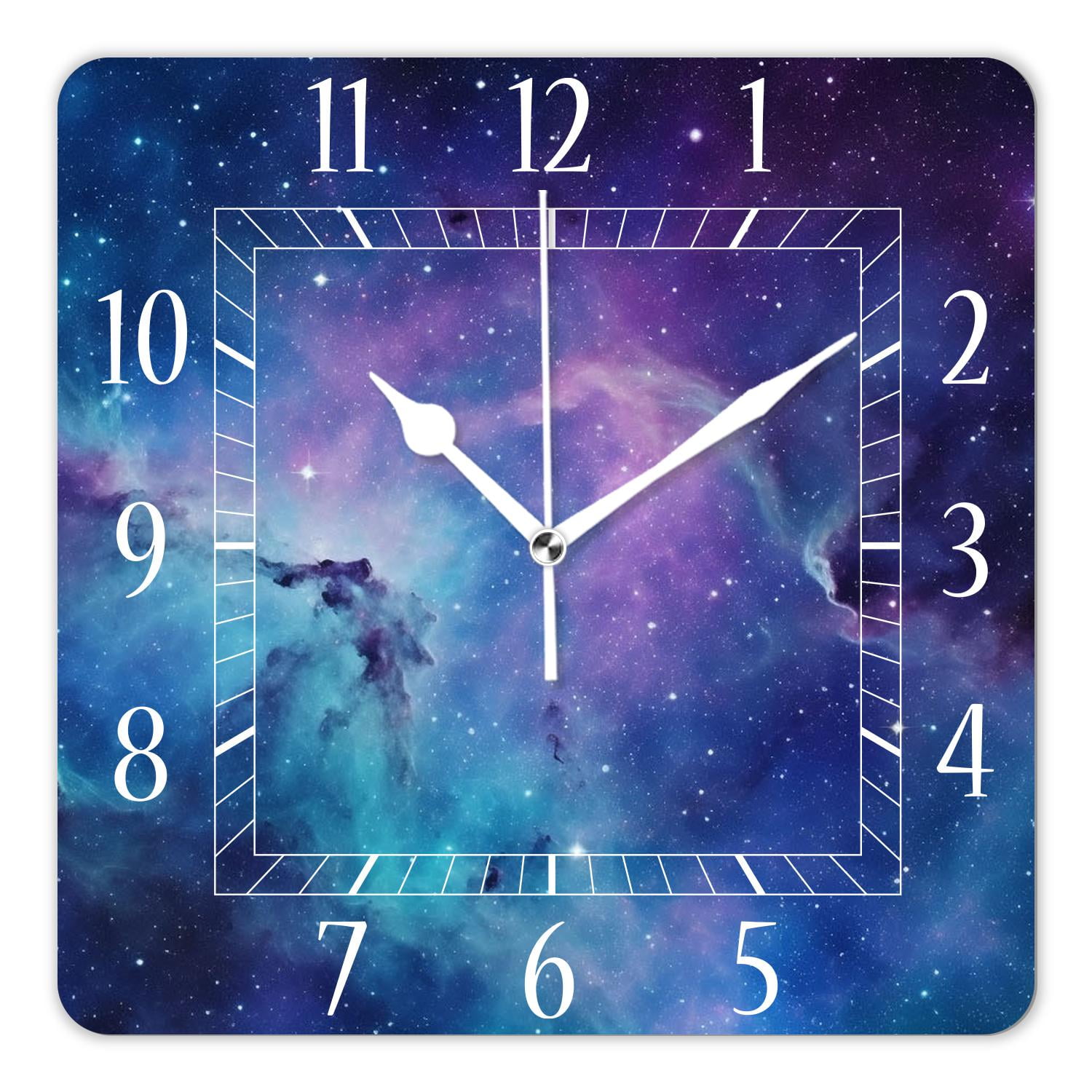 12 Inch Wall Clock Battery Operated Square Clock Decorative for Office ...