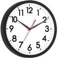 12 Inch Wall Clock Silent Non-Ticking Modern Wall Clocks Battery ...