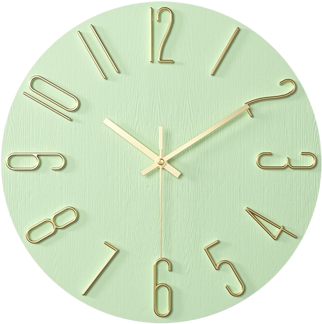 12 Inch Wall Clock Silent Non Ticking, Preciser Modern Style Decor ...