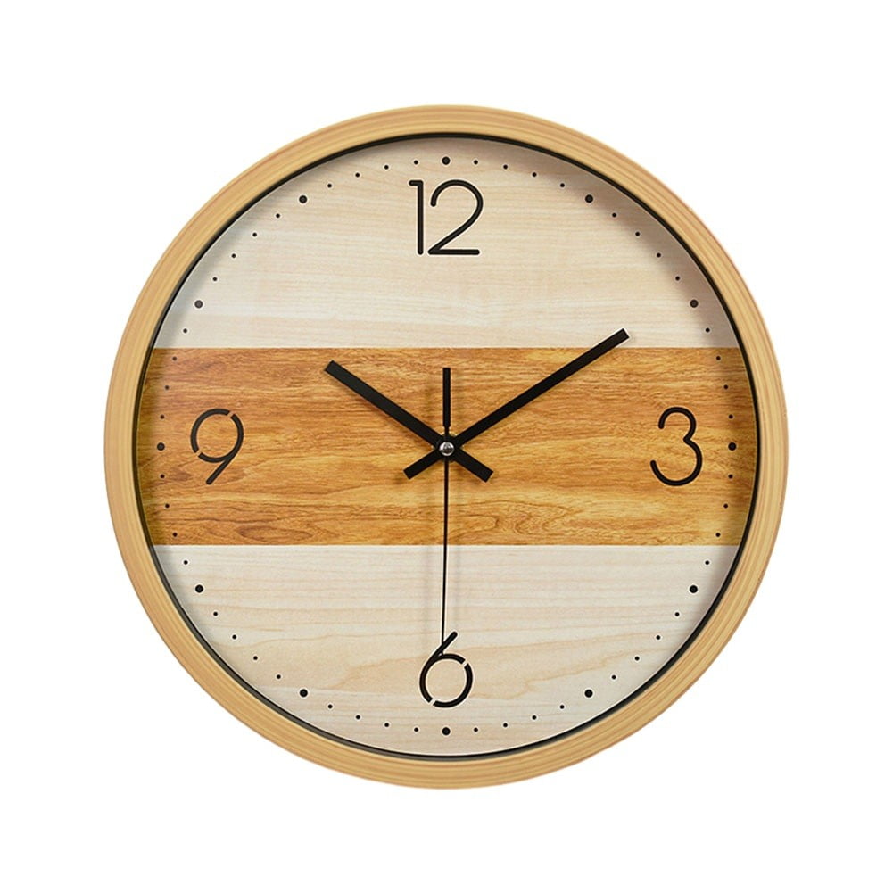 12-Inch Wall Clock, Silent Quartz Clock with 3D Numerals, Modern ...