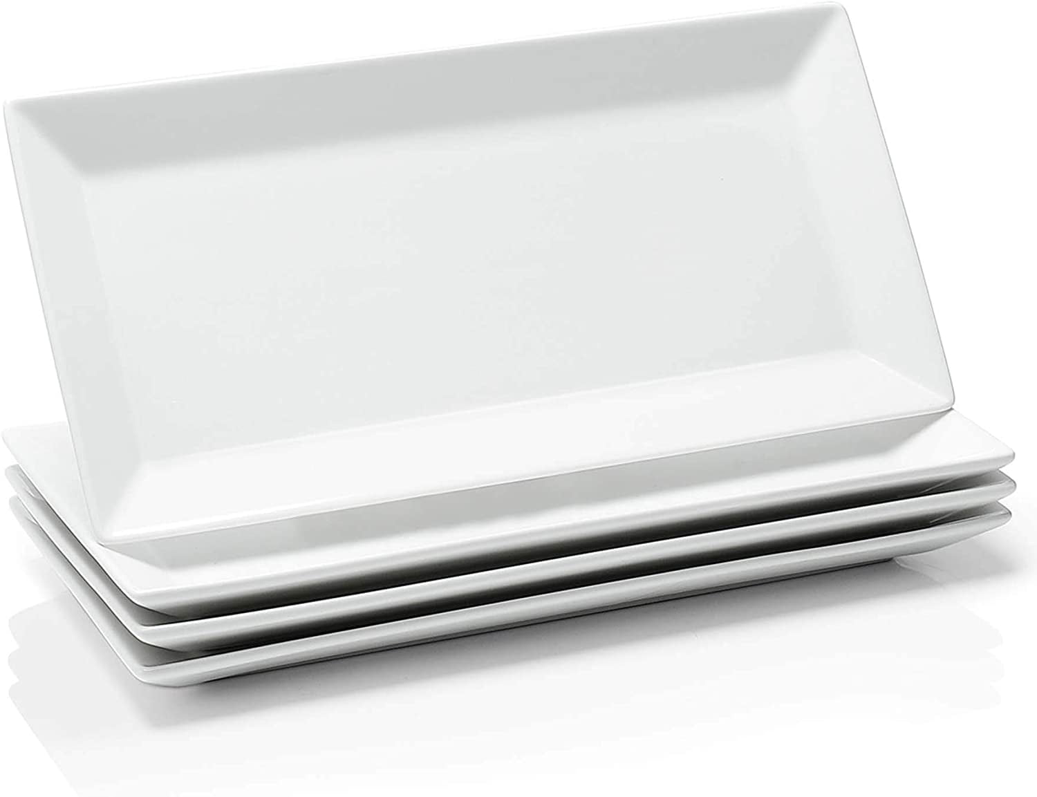 12 Inch White Serving Platters, Porcelain Rectangular Plates, White ...