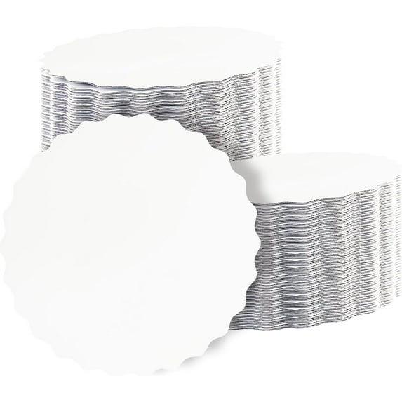 12 Inch White Wave Cake Boards Round 15-Packs Circles Rounds Base Food ...