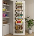12 Inch Wide 8-Tier Adjustable Over-the-Door Pantry Organizer with Deep ...