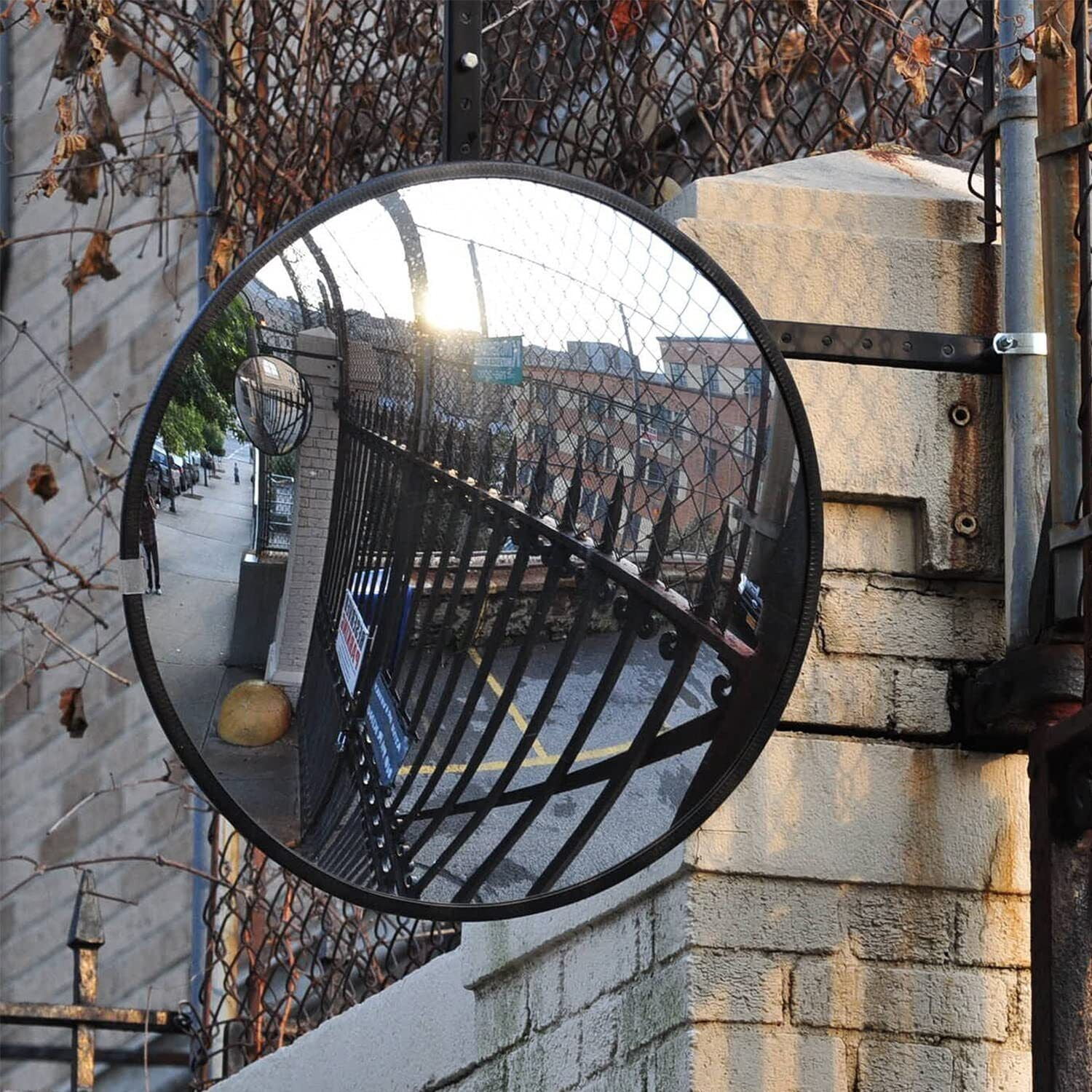 12 Inch Wide-Angle Convex Mirror,PC Safety Security Traffic Mirror ...