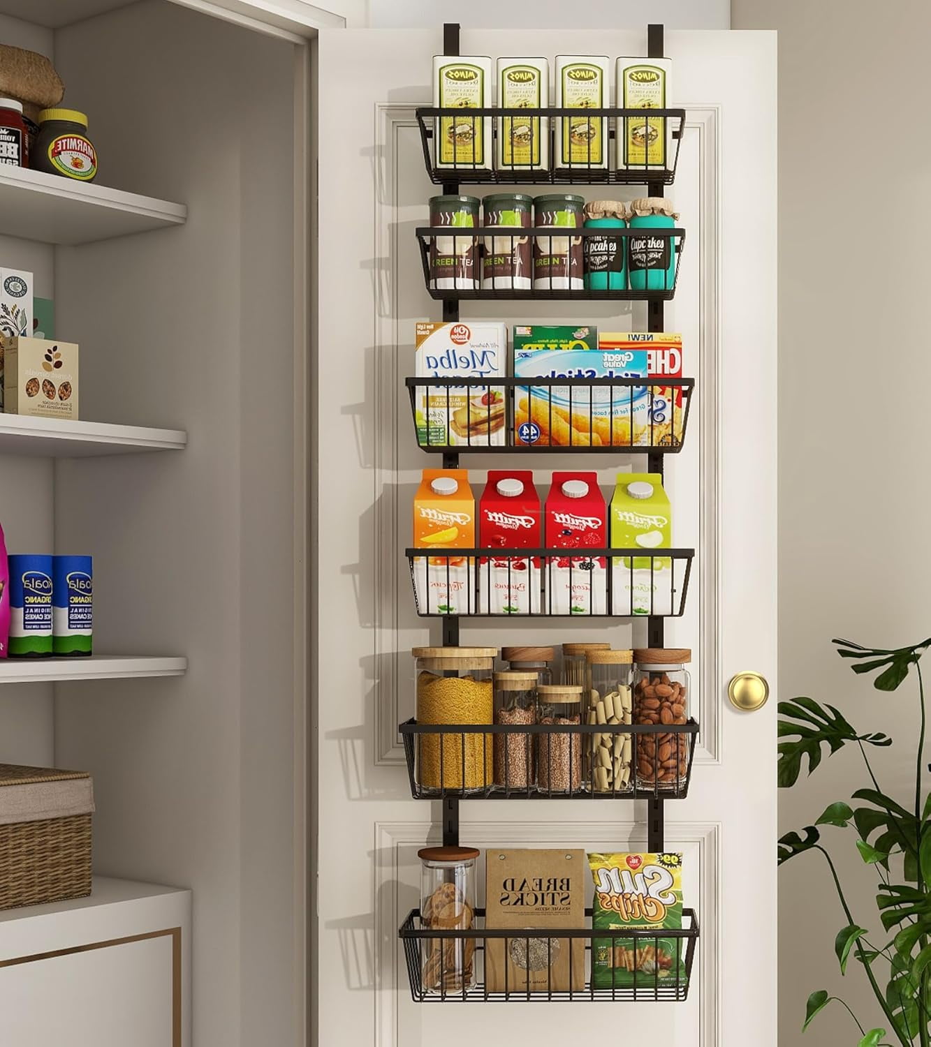 12 Inch Wide Narrow Over The Door Pantry Organizer, Pantry Organization ...