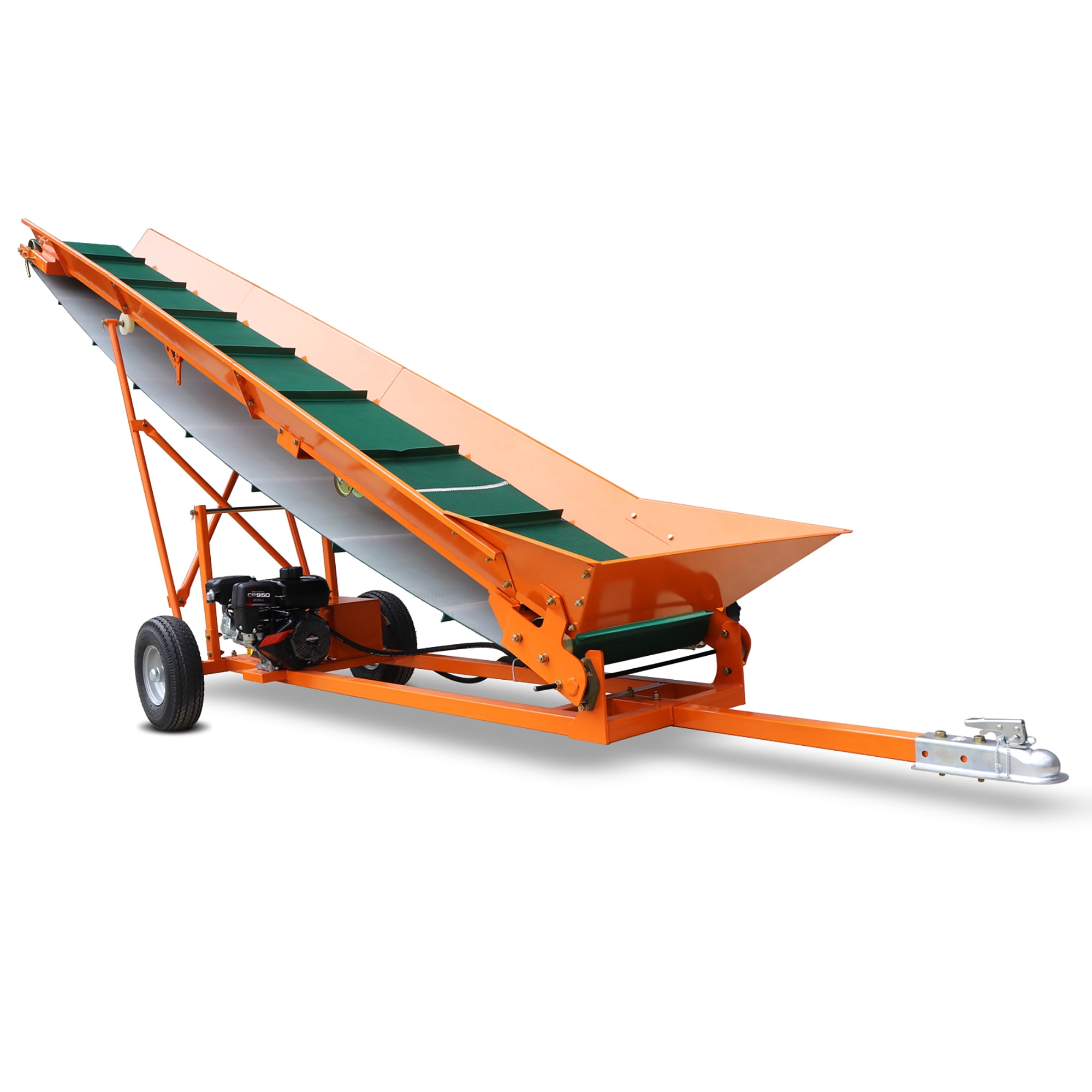 12-Inch Width PVC Belt Firewood Conveyor, 6.5HP 208cc Engine, 118 Inch ...