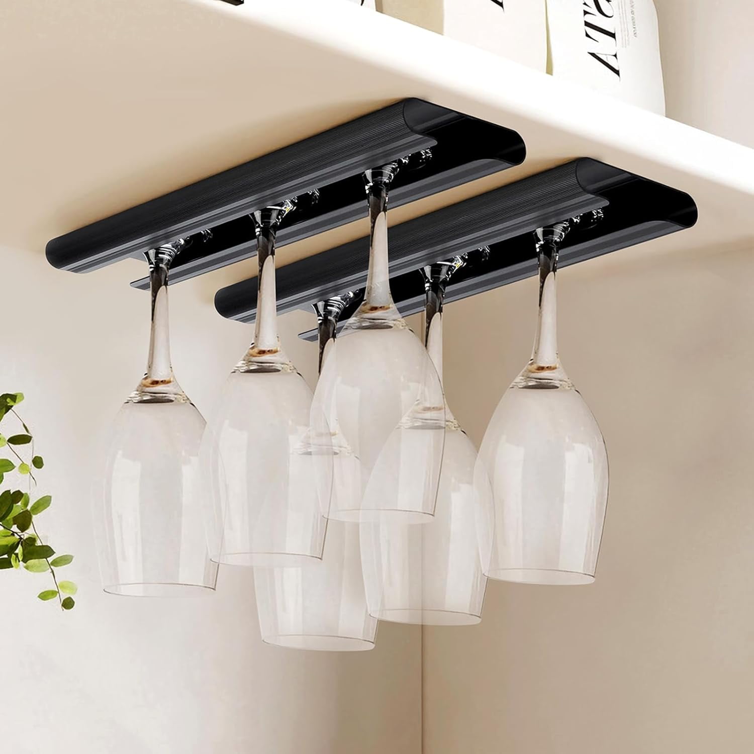 12 Inch Wine Glass Holder Under Cabinet Stemware Rack Wine Glass Hanger ...