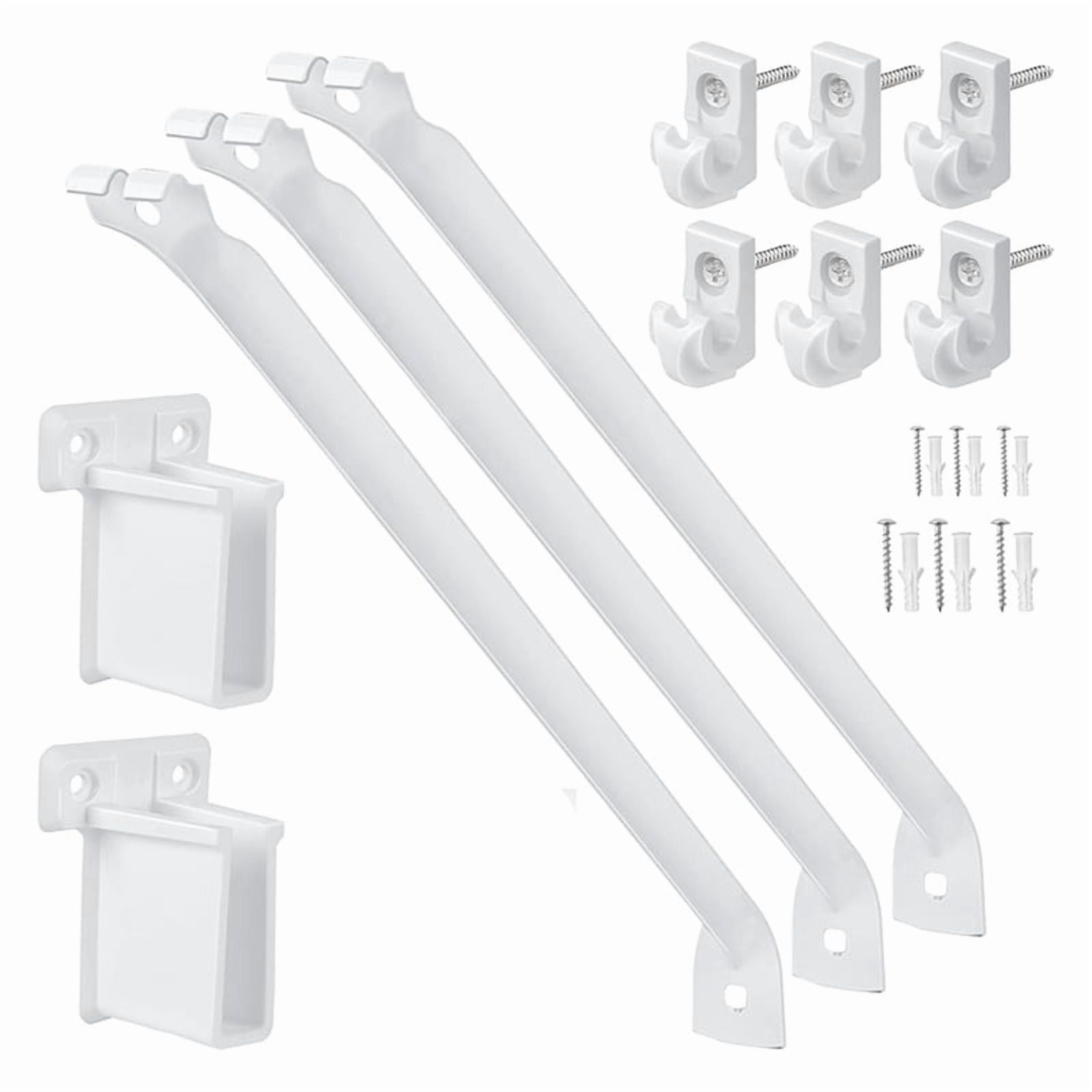 12 Inch Wire Shelf Brackets Set, Includes 6 Wire Shelf Clips and 2 End ...