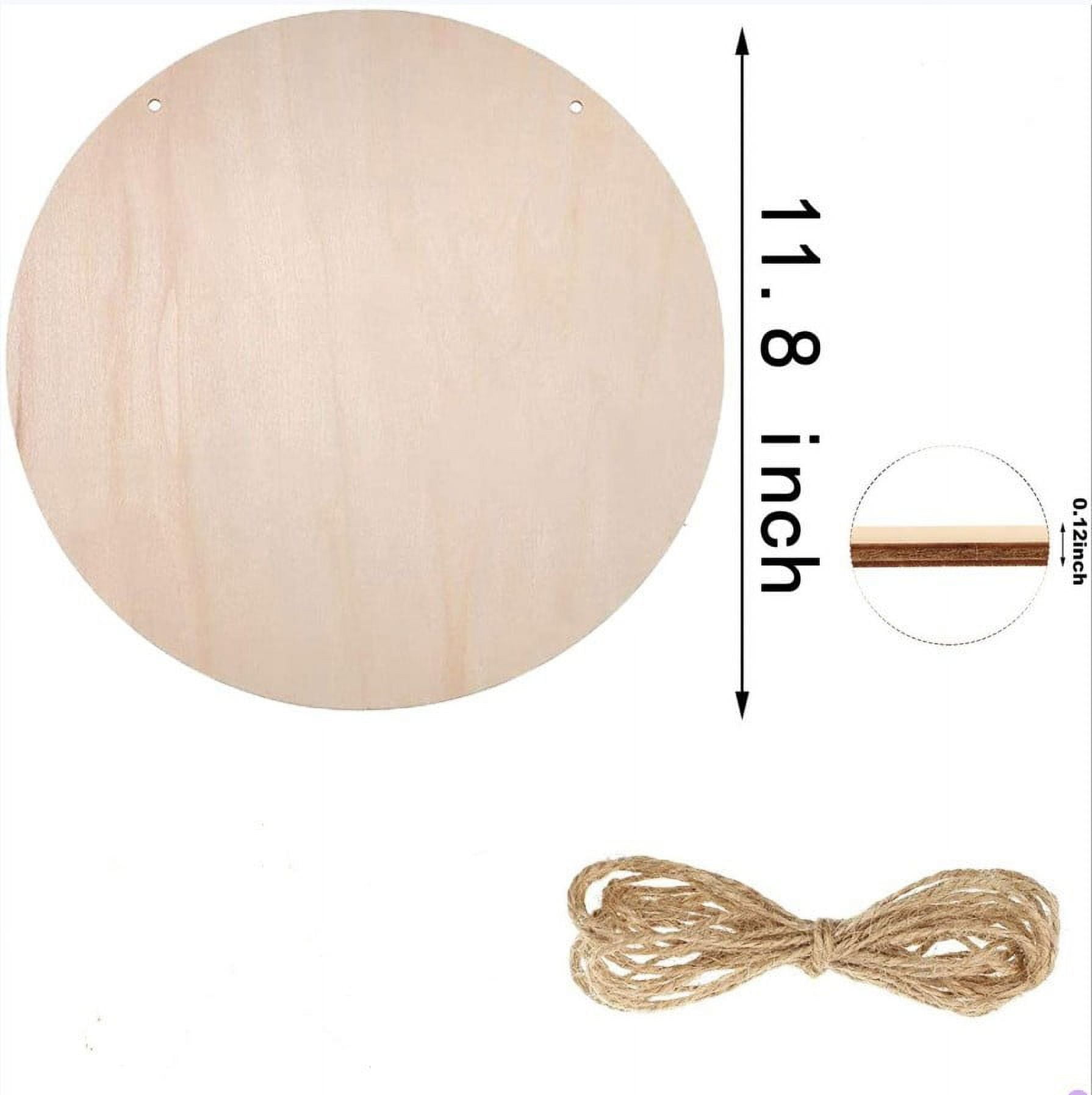 12 Inch Wood for Crafts Unfinished Wood Crafts DIY Wood Rounds for ...