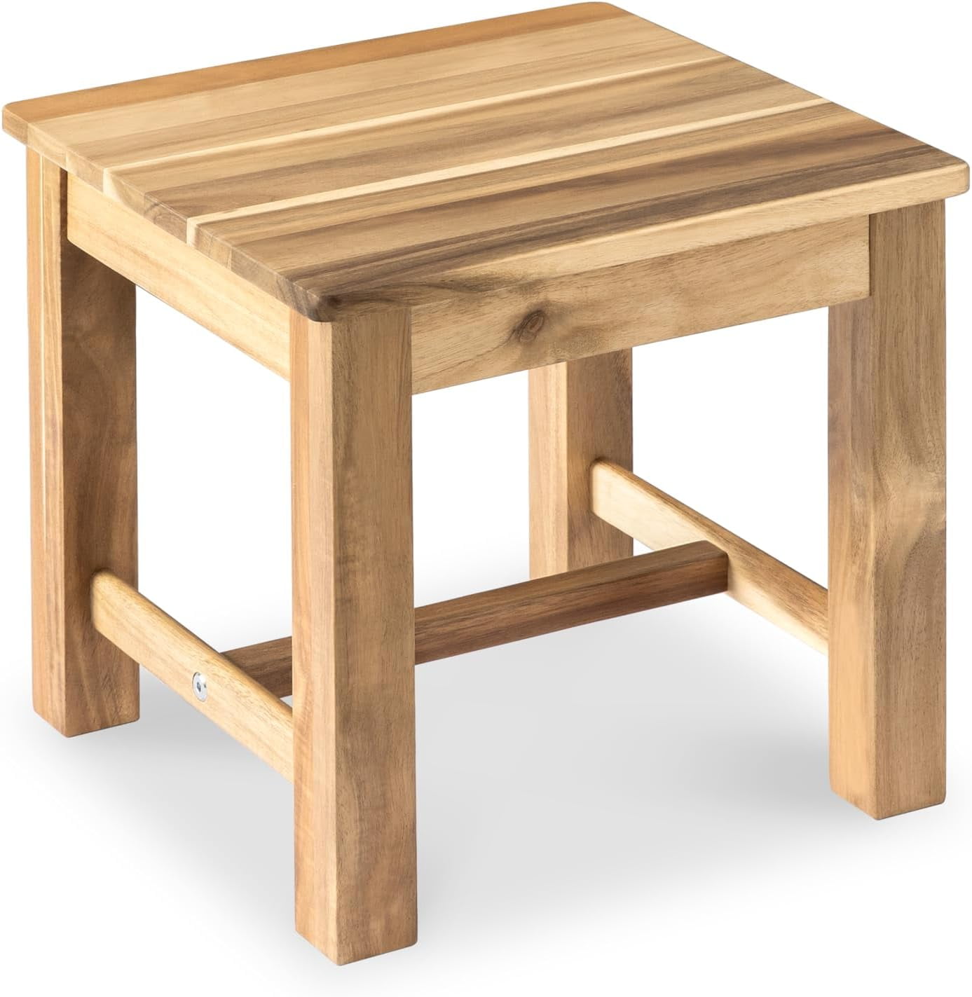 12 Inch Wooden Light Natural Step Stool, Small Nature Beach Chair Under ...